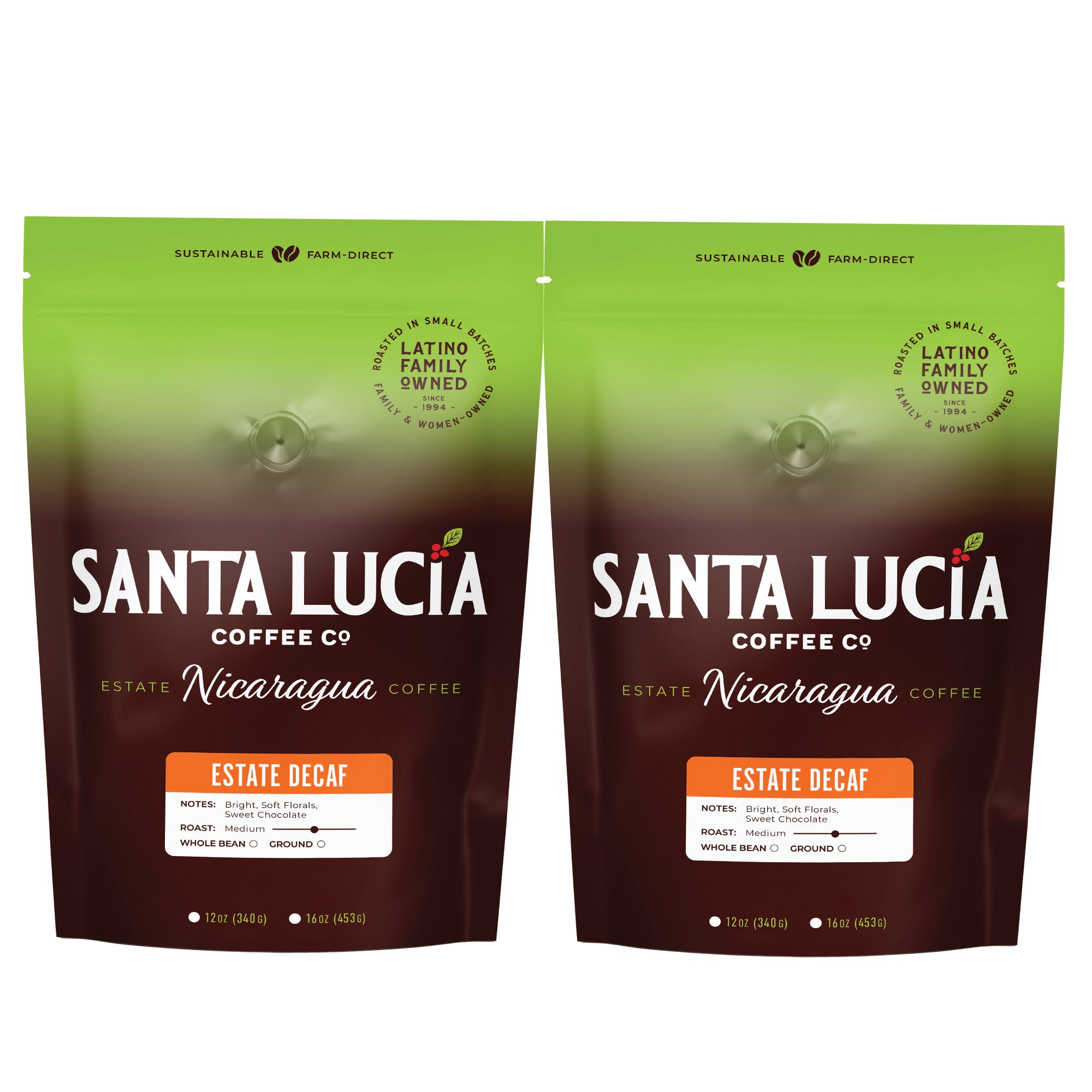 Estate Decaf Coffee 2 Pounds - Nicaraguan Specialty Coffee-Santa Lucia ...